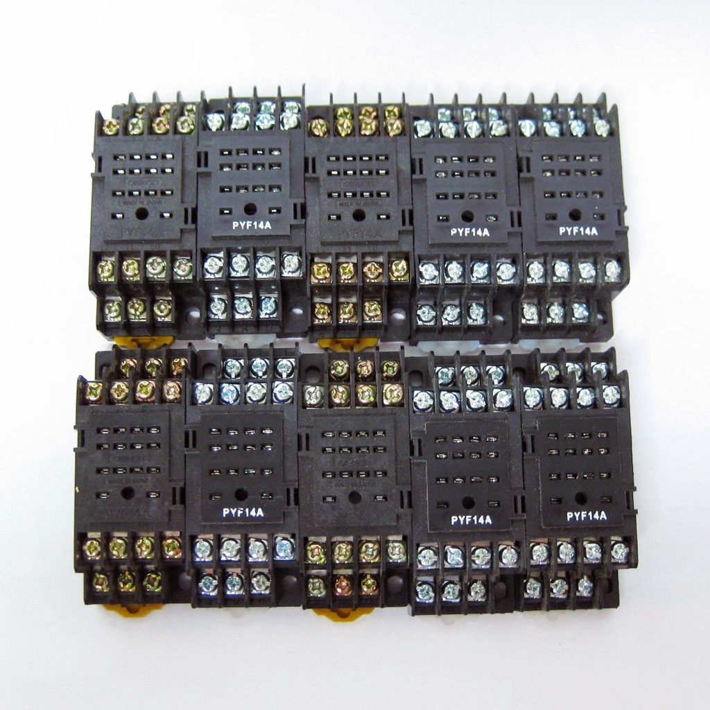 Lot of Power Relays and Relay Sockets (Used) — CNC Parts Dept., Inc.